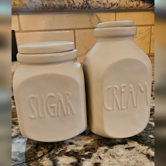 Rae Dunn | Kitchen | Rae Dunn Cream And Sugar Ceramic Canisters | Poshmark